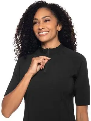 Coolibar Freestyle Short Sleeve Rash Guard - Black