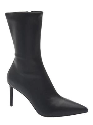 Jeffrey Campbell Everynite Pointed Toe Faux Leather Bootie - Black