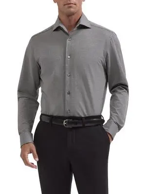 Bugatchi Ooohcotton Devon Performance Shirt Black