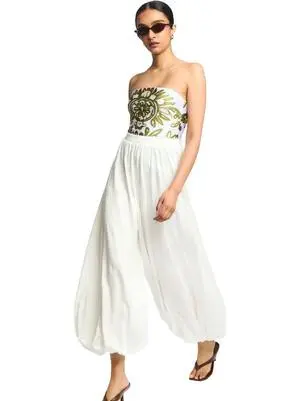 DIARRABLU Lyocell Satin Genie Pants - Solid Blanc