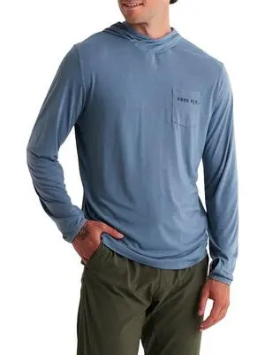 FREE FLY Bait And Tackle Hoodie - Pacific Blue