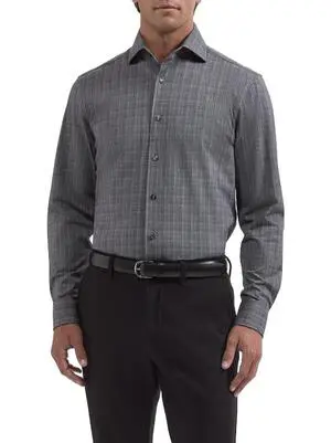 Bugatchi Devon Ooohcotton® Print Button-up Shirt - Navy
