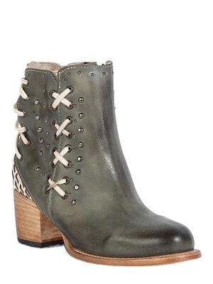 FREEBIRD Columbia Leather Bootie - Grey Blue