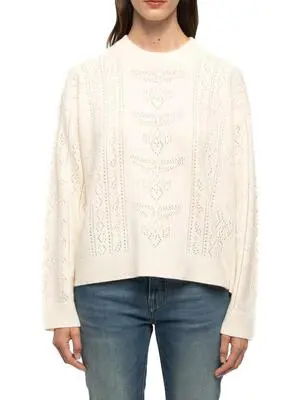 Zadig&Voltaire Markuz Pointelle Knit Sweater - Ecru