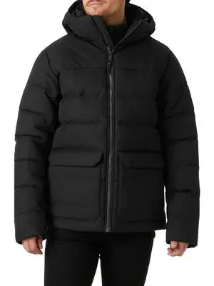 Helly Hansen Puffy Parka With Hood And Zip Closure - Black
