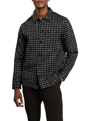 Ted Baker London Renburg Long Sleeve Button Up Shirt - Black