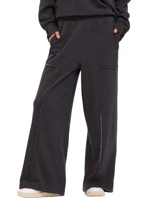 THREADS 4 THOUGHT Sigourney Mineral Wash Wide Leg Pants - Black