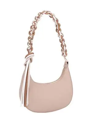 MALI + LILI Leilani Braided Faux Leather Baguette - Sand