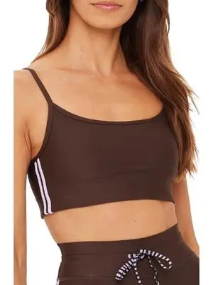 The Upside Oxford Hutton Scoop Neck Sports Bra - Brown
