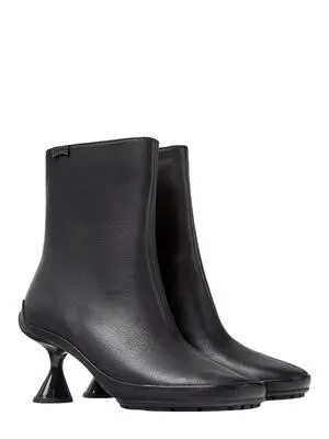 Camper Right Left Leather Bootie - Black