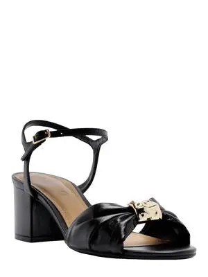 AREZZO Juliette Ankle Strap Block Heel Sandals - Black