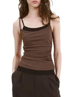 MANGO Double-layered Draped Top