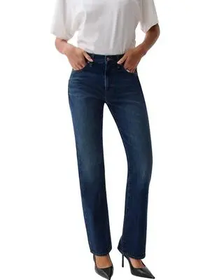 PISTOLA Dakota Petite High Waist Bootcut Jeans - Skyscraper