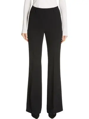 Akris Farrah Stretch Wool Flare Pants - Black