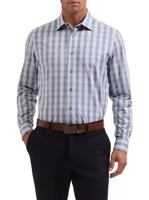 Bugatchi James Ooohcotton® Plaid Button-up Shirt - Slate