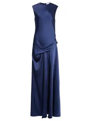 Stella McCartney Draped Satin Gown - Navy