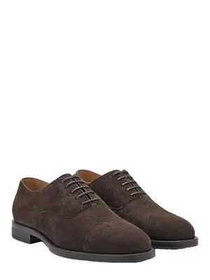 MANGO MANGO Suede Cap Toe Oxford