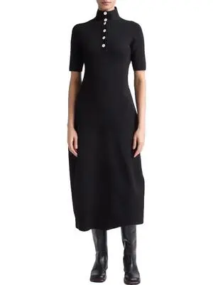 Proenza Schouler Mathilde Sculpted Sweater Dress - Black