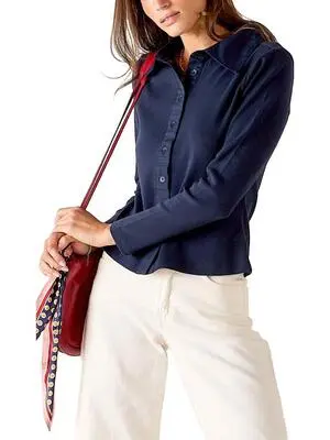 VOYAGEUR BY MERSEA Voyageur By MERSEA Ribbed Button Down Shirt With Contrast Collar