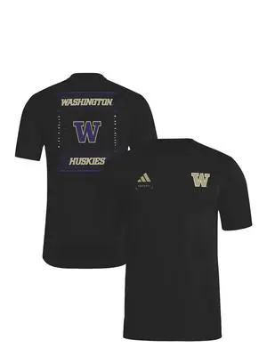 Adidas Washington Huskies Locker Football Icon Aeroready Pre-game T-shirt - Black