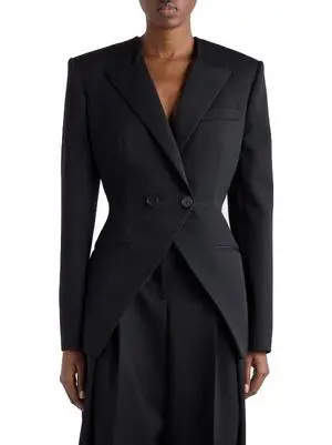 Givenchy Cutaway Wool Jacket - Black