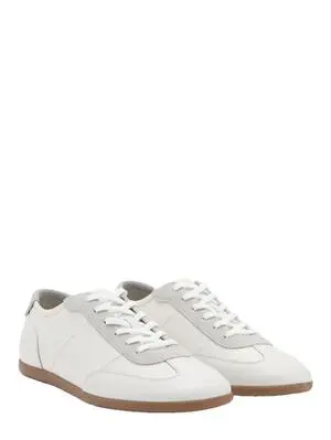 MANGO MANGO Mixed Leather Low Top Sneakers
