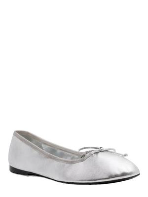 STUART WEITZMAN Nia Ballet Flat - Silver/silver