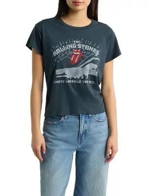 Daydreamer The Rolling Stones Plane Graphic Tee - Vintage Black