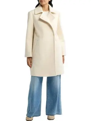 Bernardo Boucle Coat - Cream