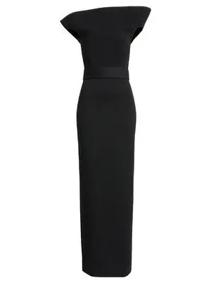 Solace London Faro Crepe Column Gown - Black