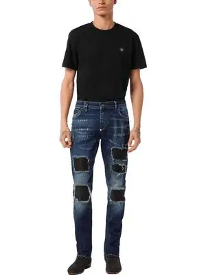 Philipp Plein Rock Star Fit Jeans With Embellishments - Malibu