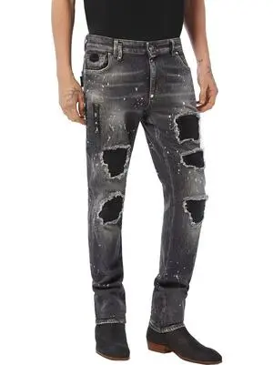 Philipp Plein Rock Star Fit Jeans With Embellishments - Moscow