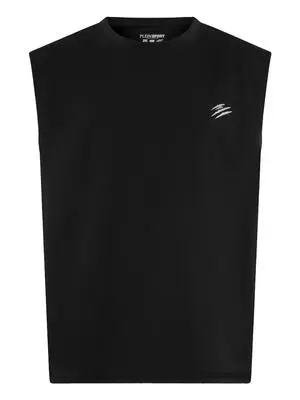 PLEIN SPORT Chrome Scratch Tank Top - Black