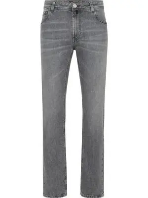 BILLIONAIRE 5 Pockets Super Straight Cut Jeans - Grey