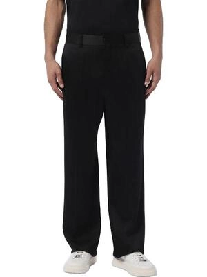 BILLIONAIRE Satin Loose Fit Trousers - Black