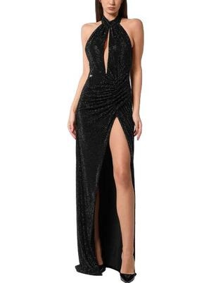 Philipp Plein Backless Long Evening Dress With Strass Embellishments - Black