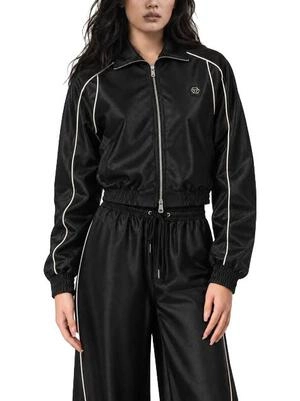Philipp Plein Laminated Track Jacket - Black