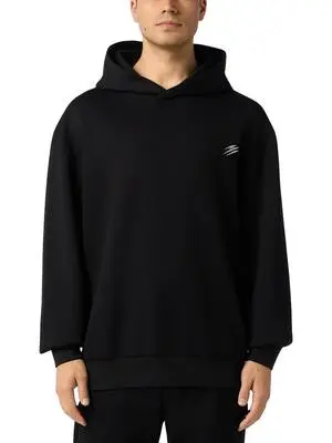 PLEIN SPORT Chrome Scratch Fleece Hoodie - Black