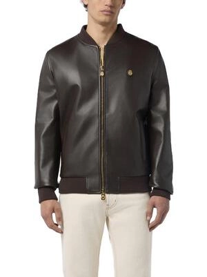 BILLIONAIRE Nappa Leather Bomber Basic - Brown