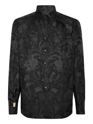 BILLIONAIRE Silk Cut Shirt Baroque - Black