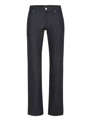 BILLIONAIRE 5 Pockets Daddy Straight Cut Jeans - Navy