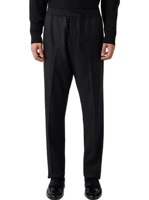Philipp Plein Loose Fit Wool Blend Trousers - Black