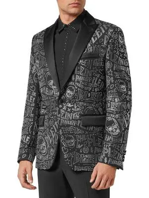 Philipp Plein Blazer Lord Fit Skull - Black