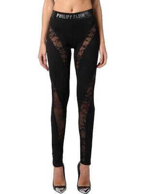 Philipp Plein Multicutting Leggings Lace - Black