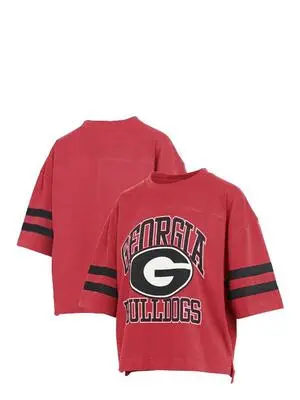 PRESSBOX Georgia Bulldogs Wayne Tyler Cropped T-shirt - Red