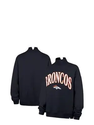 '47 47 Denver Broncos Oversized Vantage Mock Neck Sweatshirt - Navy