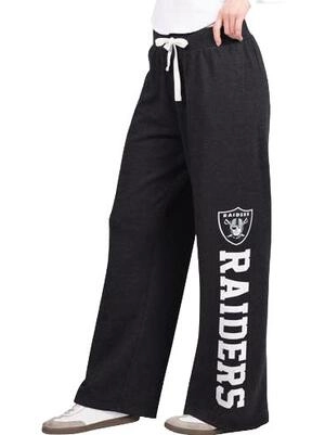 STARTER Las Vegas Raiders Field Wide Leg Sweatpants - Black