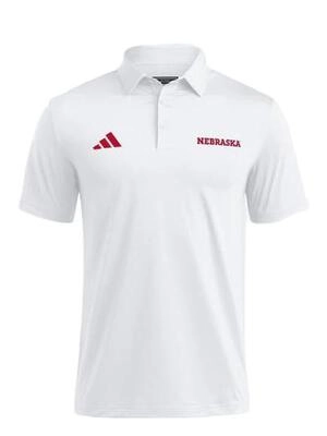 Adidas Nebraska Huskers Ultimate 365 Solid Polo - White