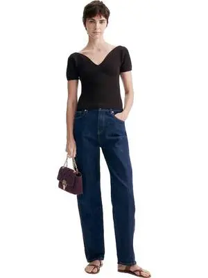 Vanessa Bruno Ribbed Knit Top - Brun