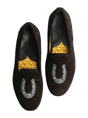 FORTELA Broadway Horse Suede Loafers - Brown